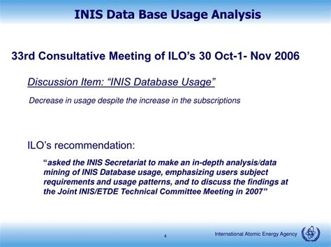 ppt inis database usage analysis preliminary results powerpoint