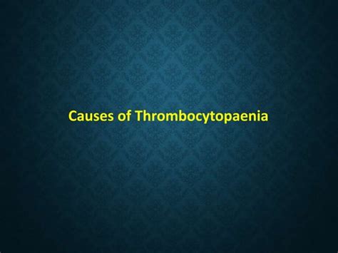 Thrombocytopenia Pptx