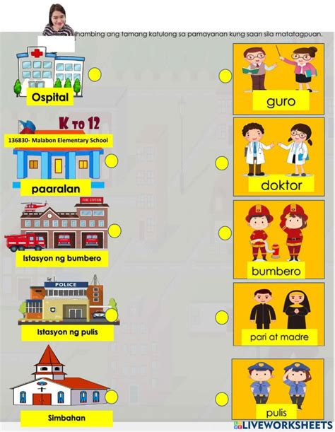 Mga Katulong Sa Pamayanan Worksheet Kindergarten Worksheets Free