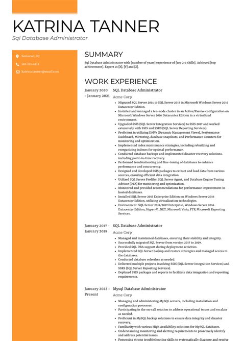 Sql Server Resume 0 Sql Server Developer Resume Examples For 2025