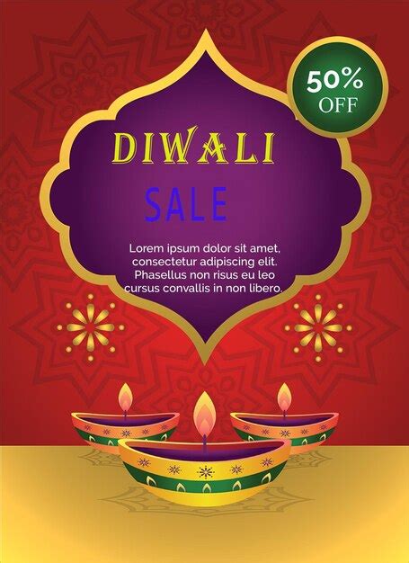 Diwali Diya Decoration Background Design Premium Ai Generated Psd