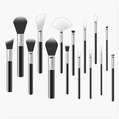 Premium Vector Makeup Brush Vector Mockups Of Beauty Cosmetics Design