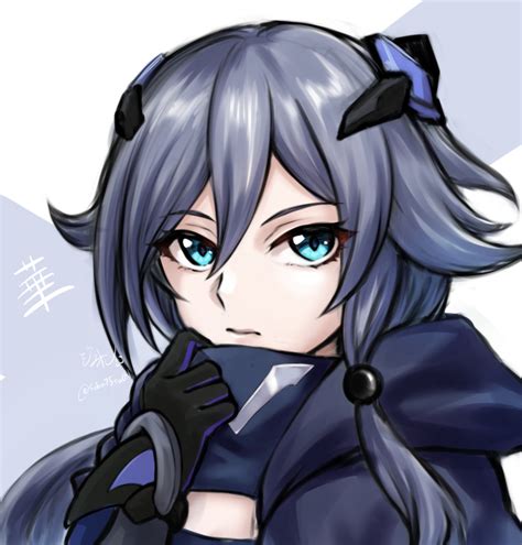 Safebooru 1girl Artist Name Bangs Black Gloves Black Hair Black