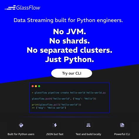 glassflow python based data streaming in minutes bobur u