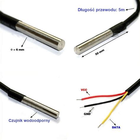 Czujnik Temperatury Ds18b20 5m Jc Centrum