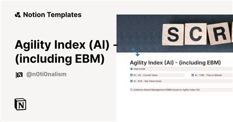 Agility Index Ai Including Ebm Template Notion Marketplace