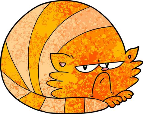 Retro Grunge Texture Cartoon Cute Cat 13989894 Vector Art At Vecteezy
