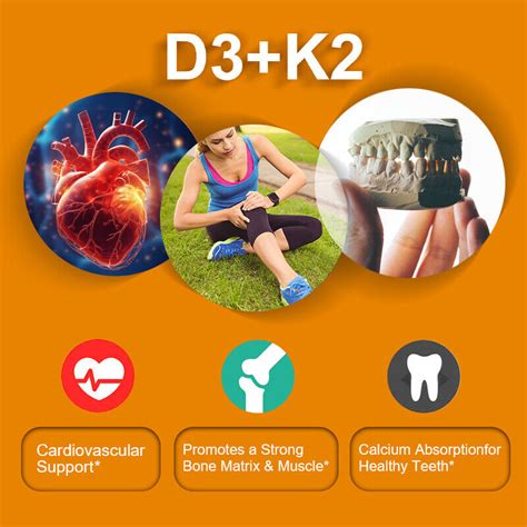Vitamin D3 Vitamin K2 Softgels 5000iu Vit D3 Per Serving Immune