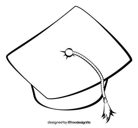 Graduation Cap Black And White Clipart Free Download
