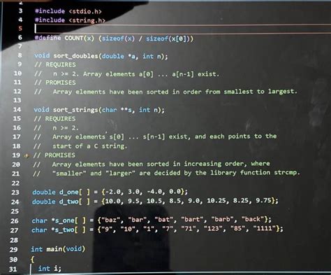 Solved Exercise F Processing Arrays Of Pointers In C Read Chegg