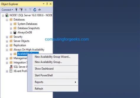 Configuring AlwaysOn Availability Groups In SQL Server 2022 ComputingForGeeks
