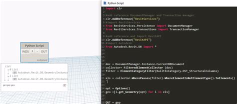 Error In Geometric Options Of Elements PYTHON Revit Dynamo