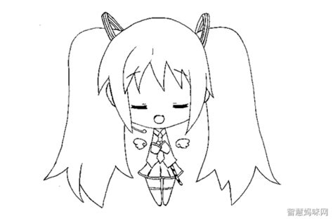 初音未来鞋子简笔画 简笔画图片大全 普车都