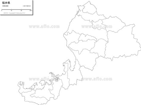 福井県 白地図 ベクター地図素材のダウンロード販売 アフロモール