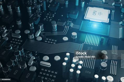 회로 보드입니다 기술 배경입니다 중앙 컴퓨터 프로세서 Cpu 개념입니다 마더보드 디지털 칩 했다입니다 기술 과학 배경입니다 통합된 통신 프로세서입니다 3 차원 일러스트 레이
