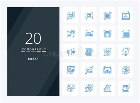 20 Ux And Ui Blue Color Icon For Presentation Stock Vector Illustration Of Icons Schedule