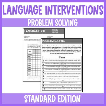 Language RTI Problem Solving By Jennas Speech Corner TPT