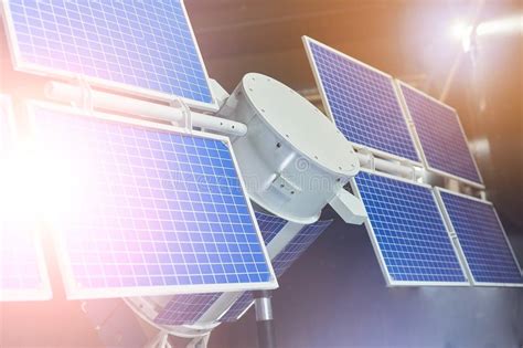 Layout Or Working Model Of A Satellite For Communication Stock Image Image Of Radar Battery