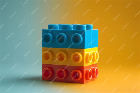 Premium Photo A Stack Of Legos