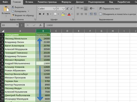 Как быстро выделить столбец в Excel