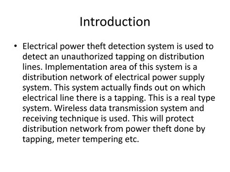 Power Theft Detection PPTX