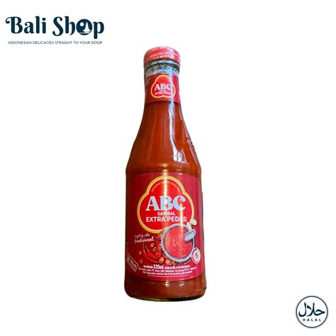 Abc Sambal Extra Pedas 335gr Botol Kaca Bali Shop Uk