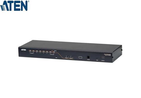 Aten Kh2508a 2 Console 8 Port Cat 5 High Density Kvm Switch Server Black Online At Best