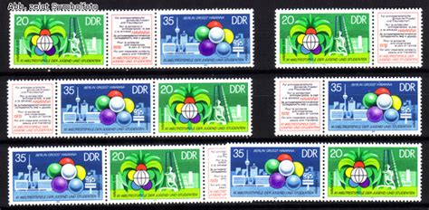 BRIEFMARKEN DDR ZDR V MI WELTFESTSPIELE KOMPL ZDR POSTFRISCH günstig