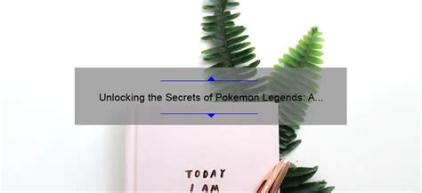 Unlocking The Secrets Of Pokemon Legends A Token Of Gratitude A