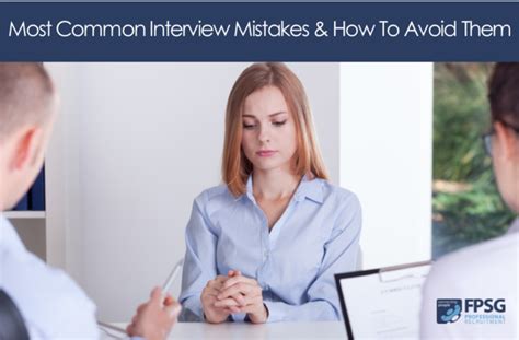 Most Common Interview Mistakes How To Avoid Them FPSG Specialist