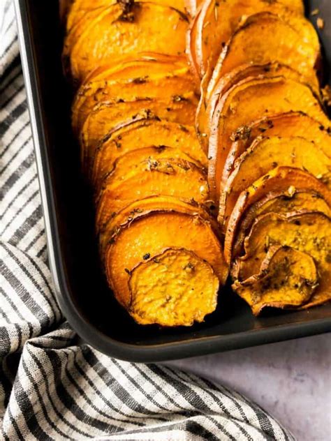 4 Ingredient Oven Baked Sweet Potato Slices