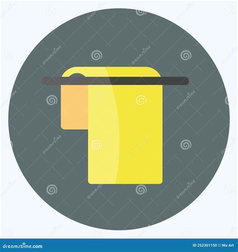Icono De Toalla En Estilo Plano De Moda Aislado En Un Fondo Azul Suave