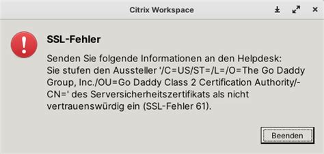 Linux SSL Fehler 61 In Der Citrix Workspace App Beheben Blattertech