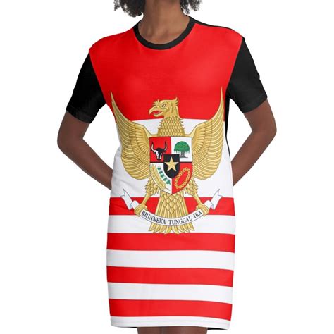 Garuda Pancasila 2 Graphic T Shirt Dress By Planetterra T Shirt Dress