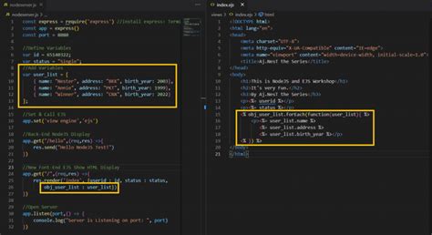 เรียน Nodejs Back End เชื่อมต่อ Ejs Html Css Front End Developments