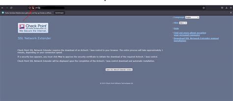 ssl network extender uses wrong certificate check point checkmates