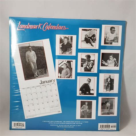 Vintage 1996 James Dean Wall Calender Factory Sealed Black And White Photos 12x12 3903414304