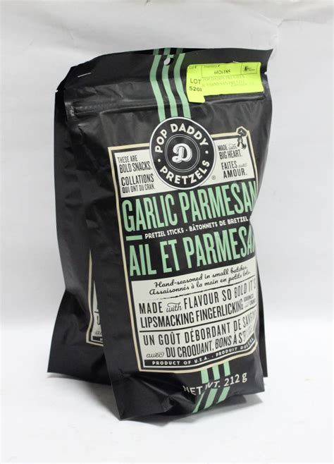 2 New Pop Daddy Pretzels Garlic Parmesan Pretzel
