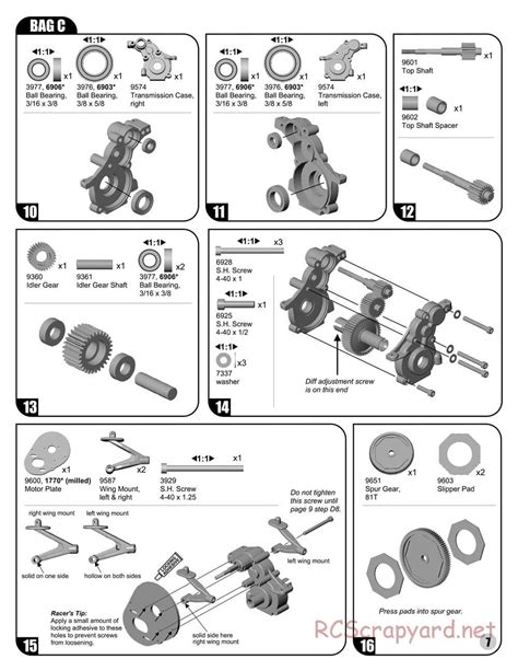 Team Associated Manual Rc10 B4 Factory Team 9035 • Rcscrapyard