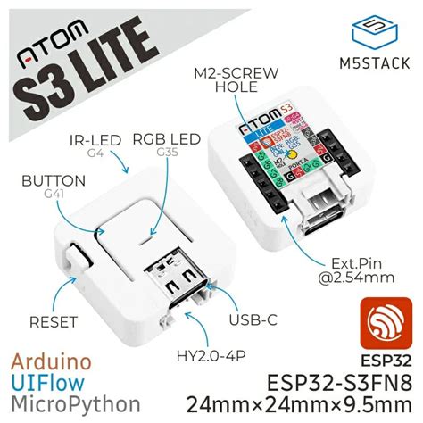 Atoms3 Lite Esp32 S3 Dev Kit The Pi Hut