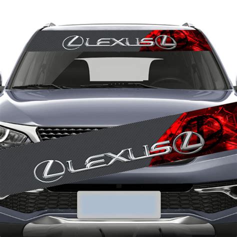 ชนฟลมแถบปายสญลกษณมานบงแดดหลอดไฟเลยวดดแปลงสตกเกอรตดกระจกหนาสำหรบ Lexus Nx t