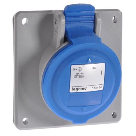 Розетка встраиваемая 16А 230В 2К 3 Ip44 Leg 555184