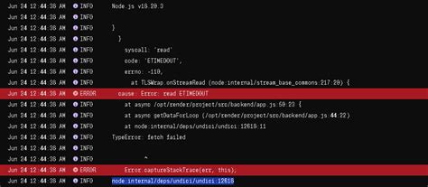node etimedout error when fetching within any loop render