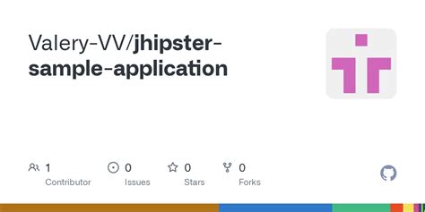 GitHub Valery VV Jhipster Sample Application