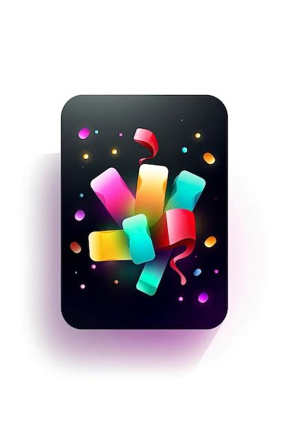 이벤트 및 파티를 위한 모바일 앱 Ui 단일 광택 아이콘의 생성 Ai 그림 프리미엄 사진
