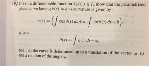Solved 9 Given A Differentiable Function K S S E I Show
