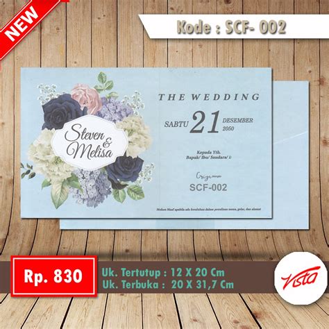 Jual Undangan Pernikahan Blangko Jember Griya Scf 002 Nikah Wedding