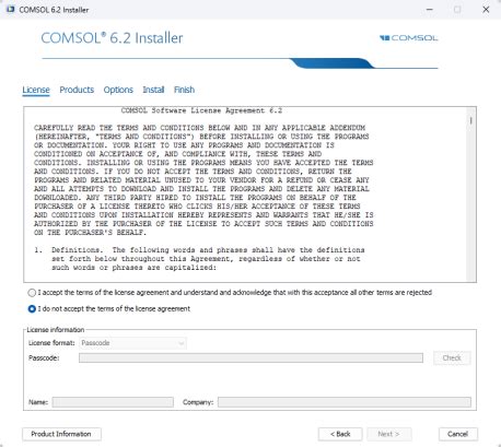 Running The COMSOL Installer Running The COMSOL Installer