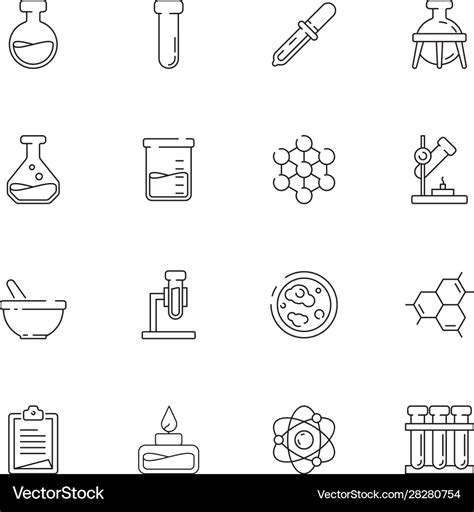 Chemistry Icon Science Molecular Biology Vector Image