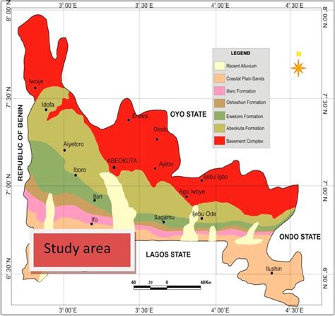Geological Map Of Ogun State Showing Dahomey Basin And The Extracted Download Scientific